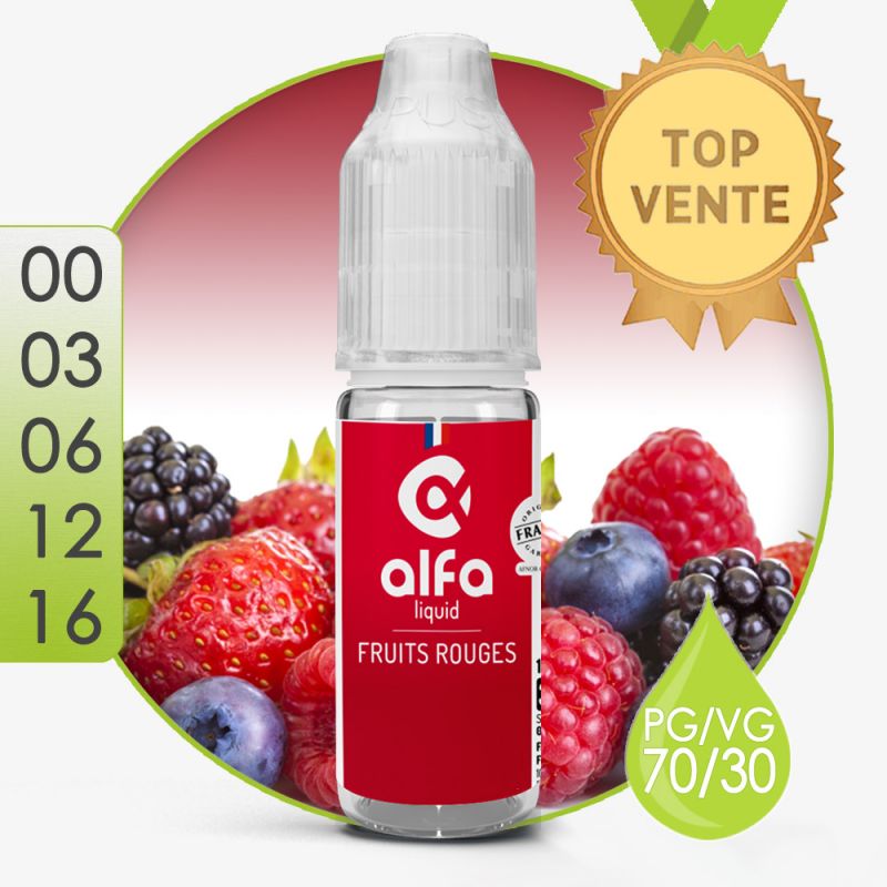 Eliquide Fruits Rouges Alfaliquid à partir de 4,43 € Livré